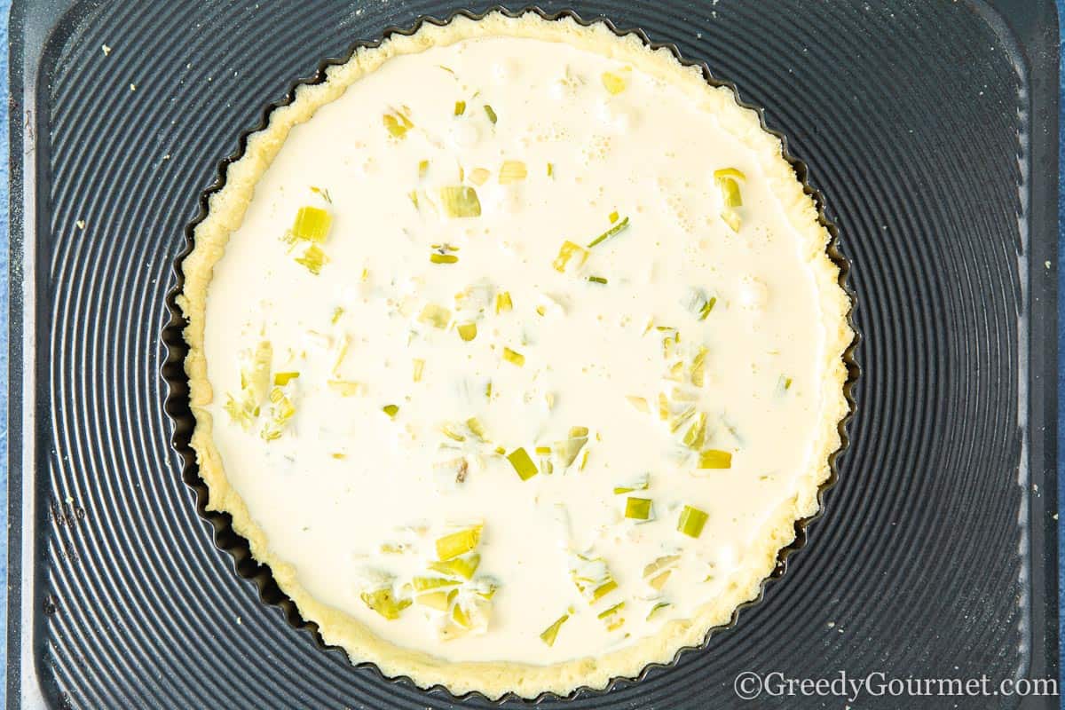 Creamy Leek Tart - A Classic French Recipe | Greedy Gourmet
