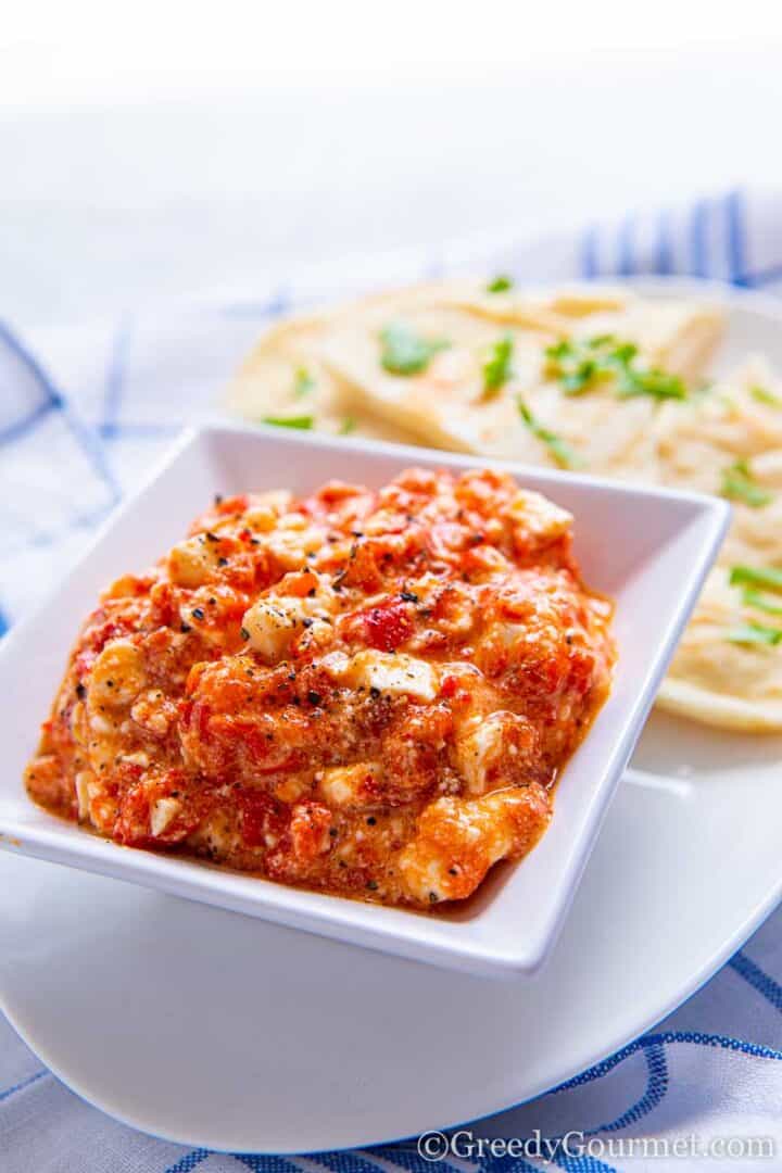Htipiti - A Greek Red Pepper And Feta Dip | Greedy Gourmet