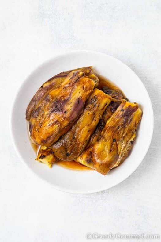 Mutabal - A Middle Eastern Eggplant Dip | Greedy Gourmet