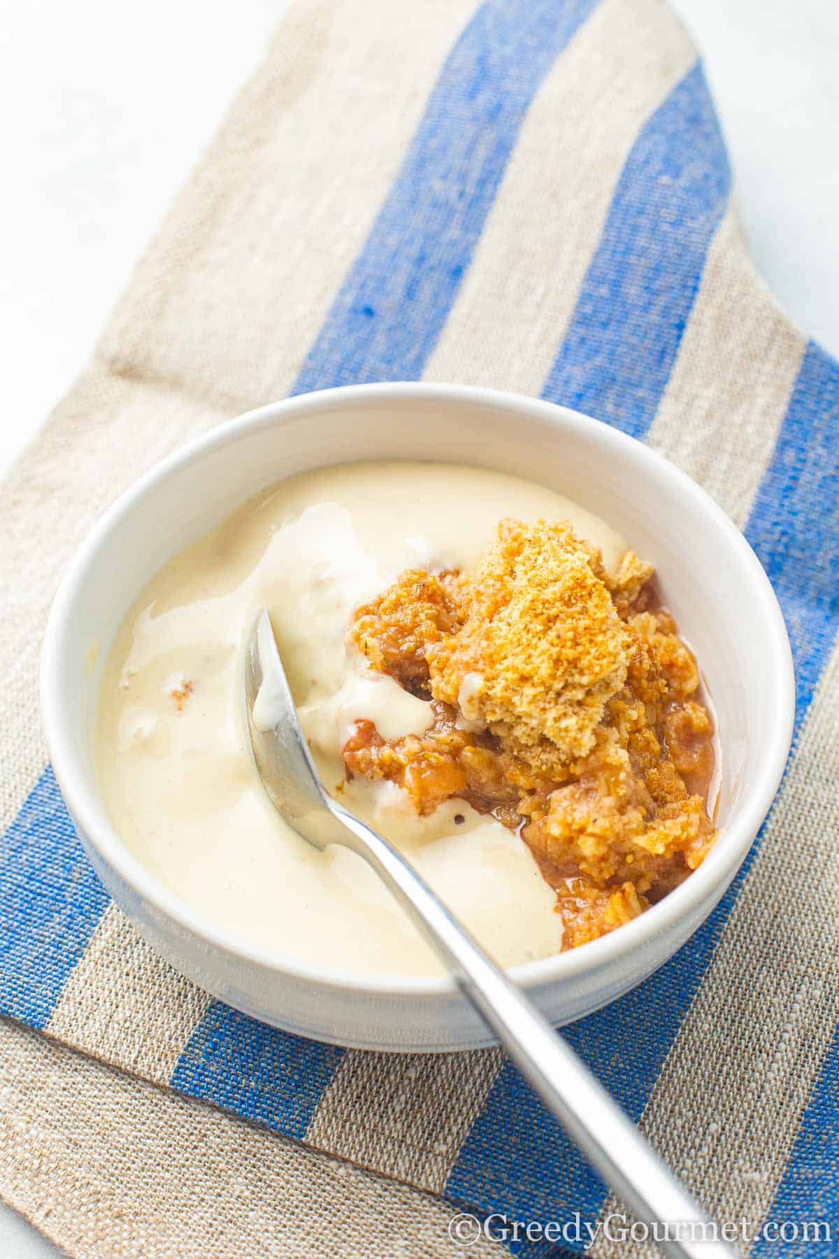 Gooseberry Crumble - A British Dessert | Greedy Gourmet