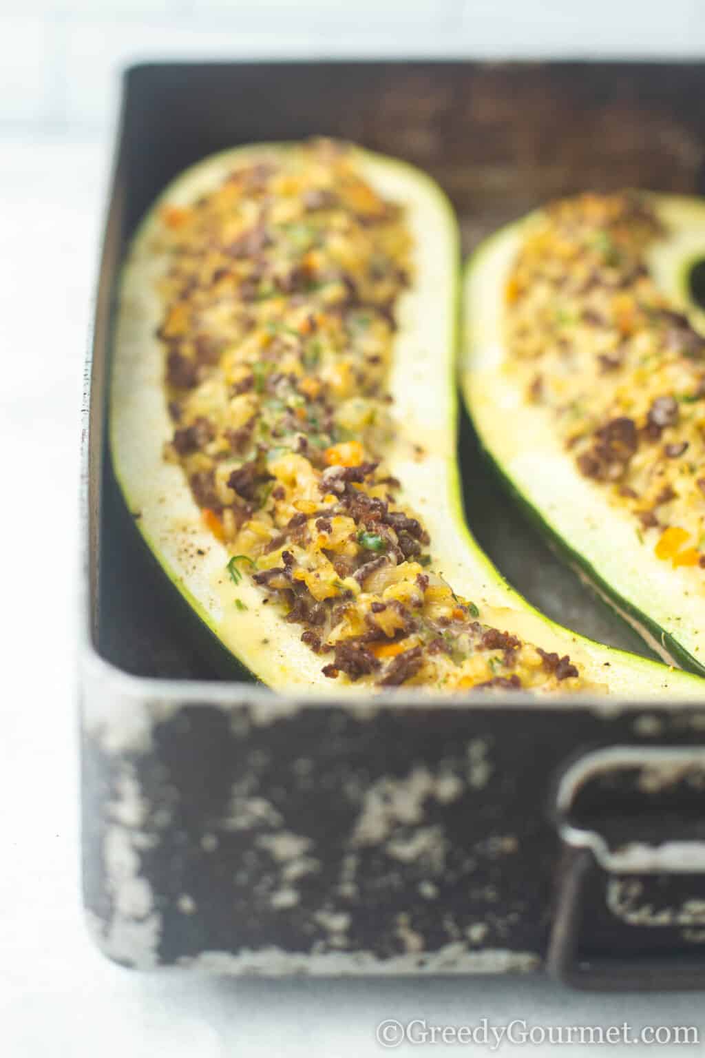 Greek Stuffed Marrow | Greedy Gourmet