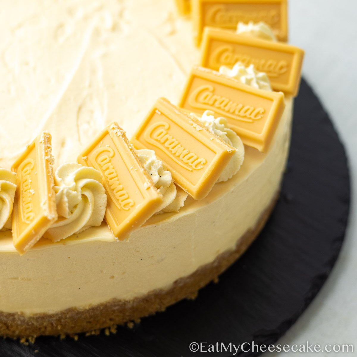 No Bake Caramac Cheesecake | Greedy Gourmet