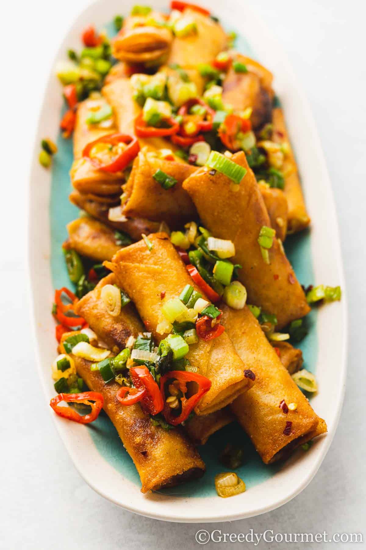 Salt And Pepper Spring Rolls | Greedy Gourmet