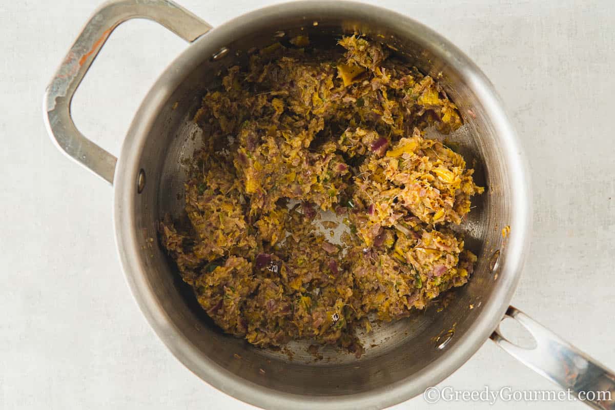 Banana Peel Chutney | Greedy Gourmet