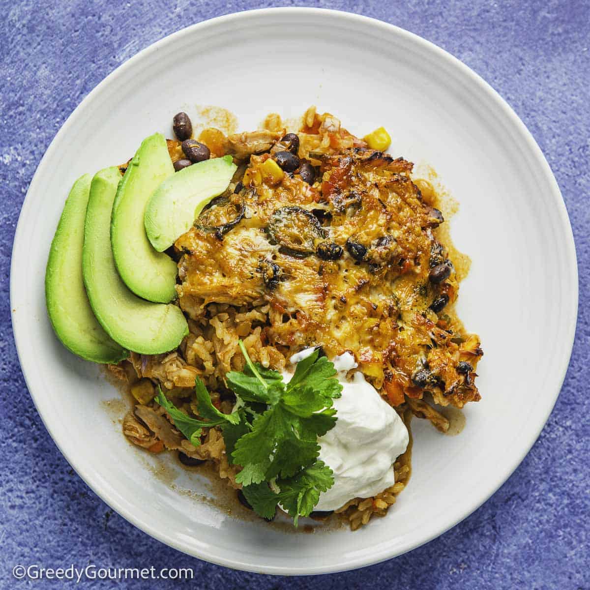 Chicken Burrito Casserole | Greedy Gourmet